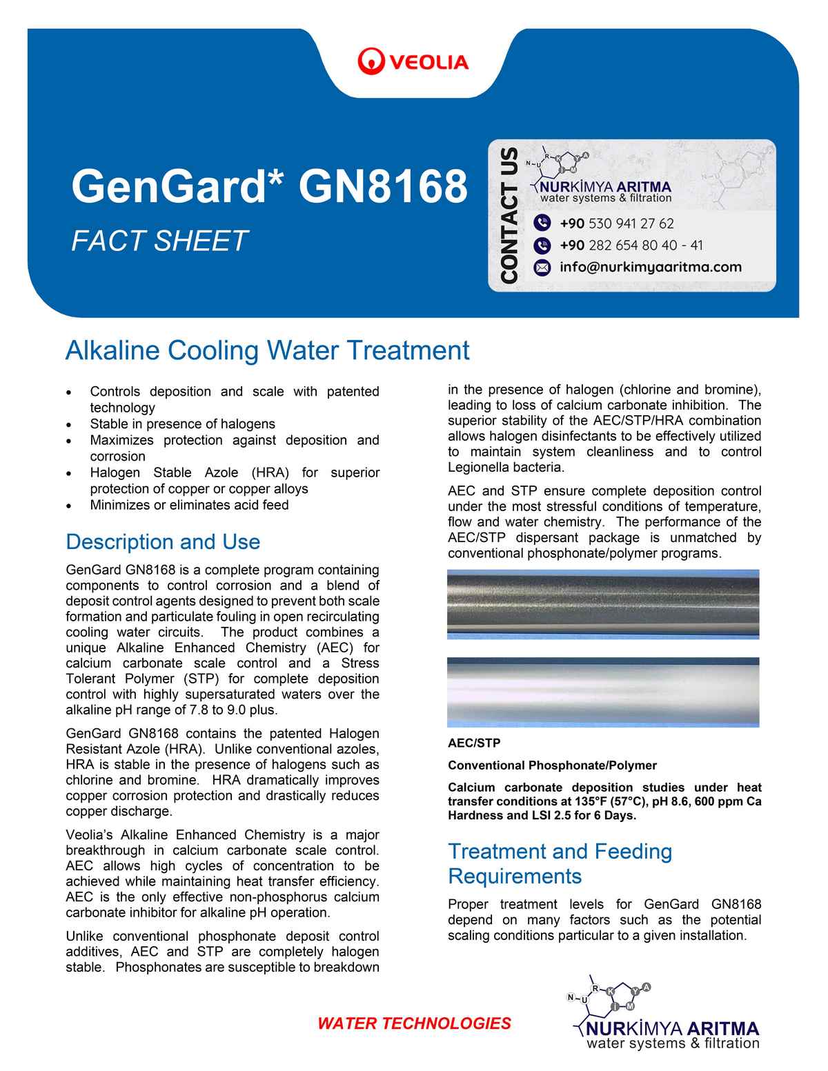 GenGard GN8168 FACT SHEET - Nur Kimya Arıtma